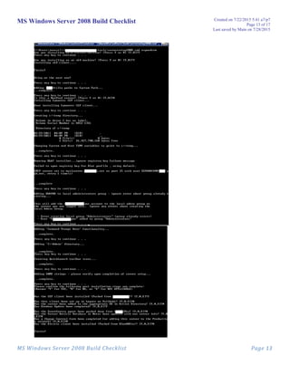 SOP - 2013 Server Build | DOC