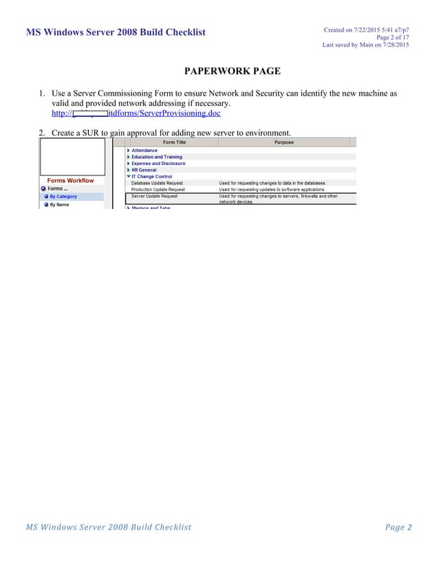 SOP - 2013 Server Build | DOC