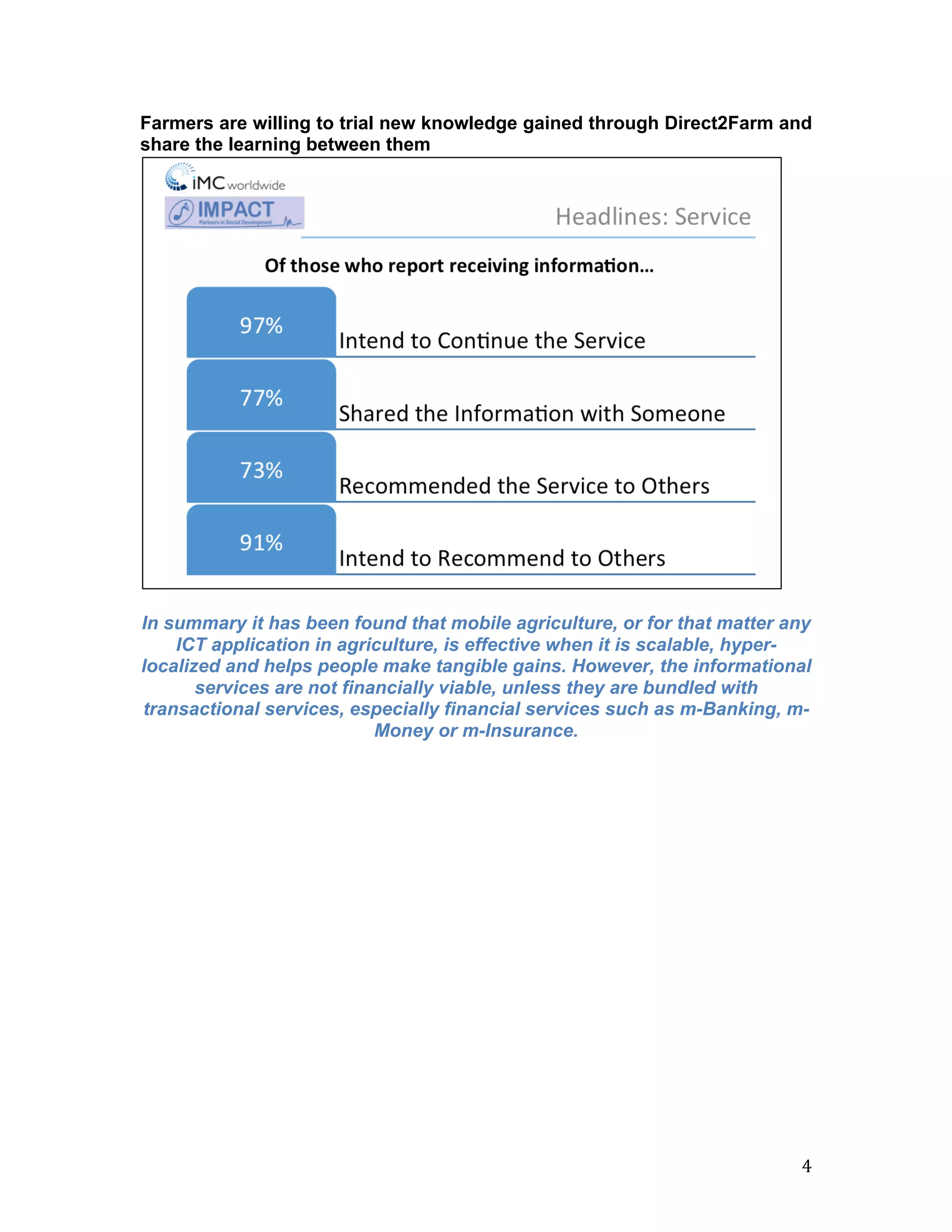 Case Study of CABI Direct2Farm service in India | PDF