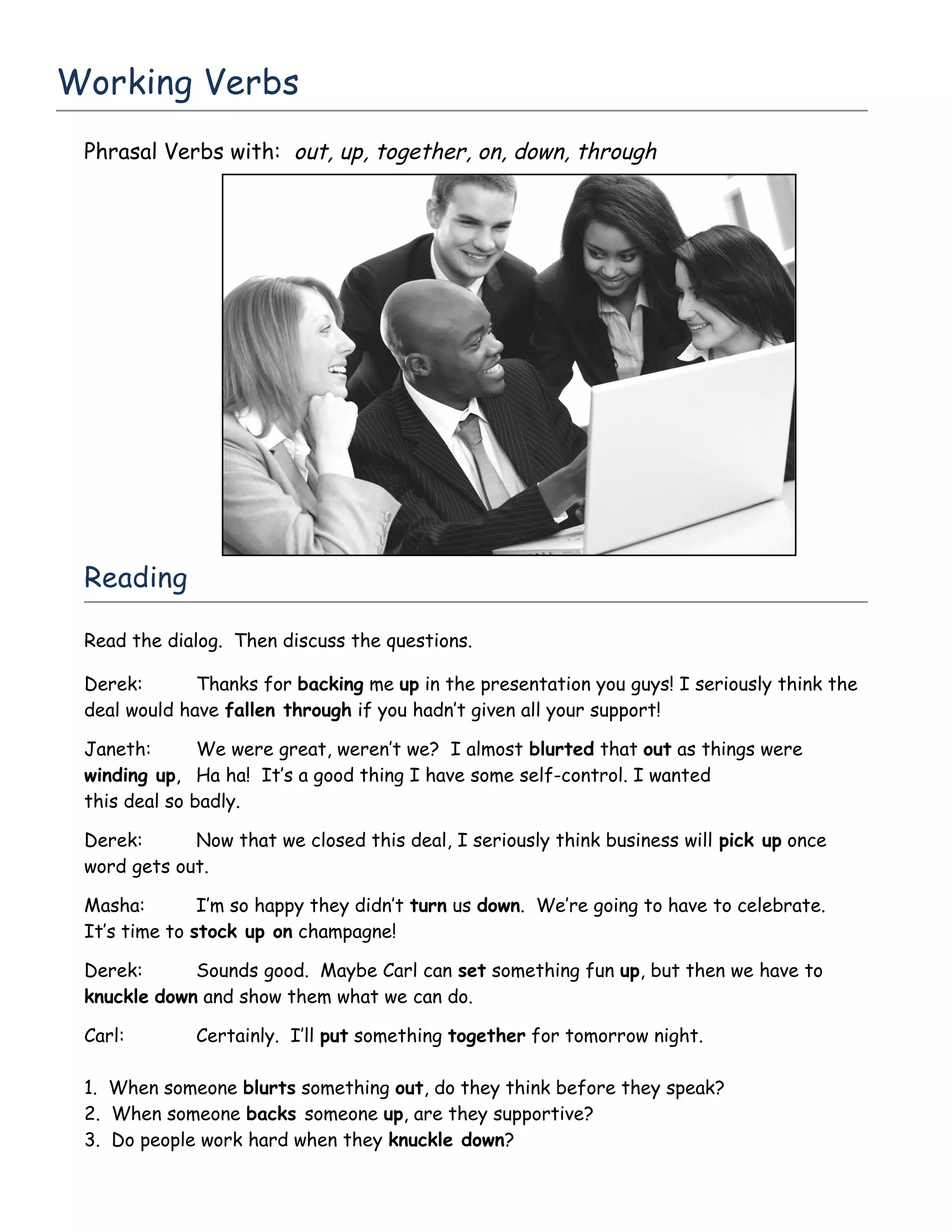 Sharpen up with Verbs!- Activity and Teacher's Instructions Samples | DOC