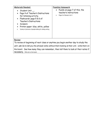 Sharpen up with Verbs!- Activity and Teacher's Instructions Samples | DOC