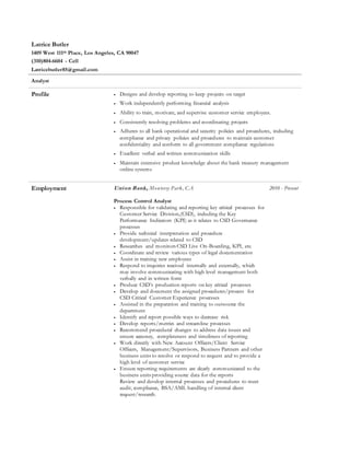 Analyst Resume | PDF