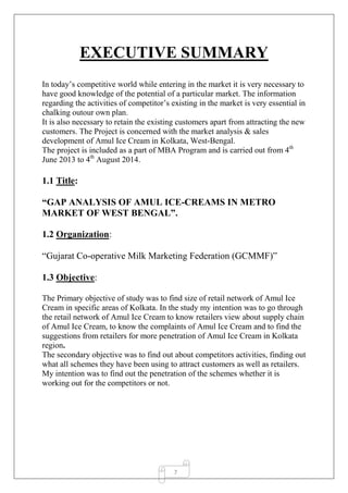 Project on Amul Ice Cream-pdf file | PDF