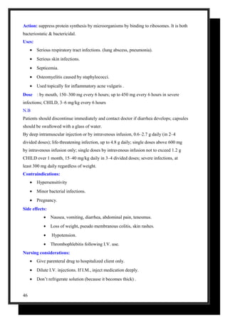 Common Used Drugs in ER and ICU