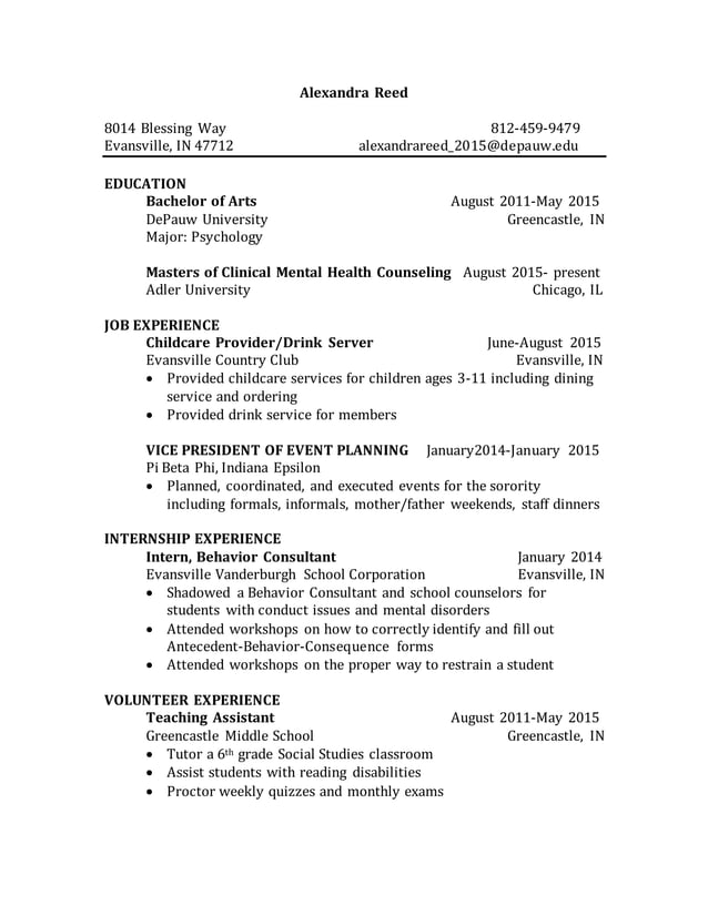 Alexandra Reed CV | PDF