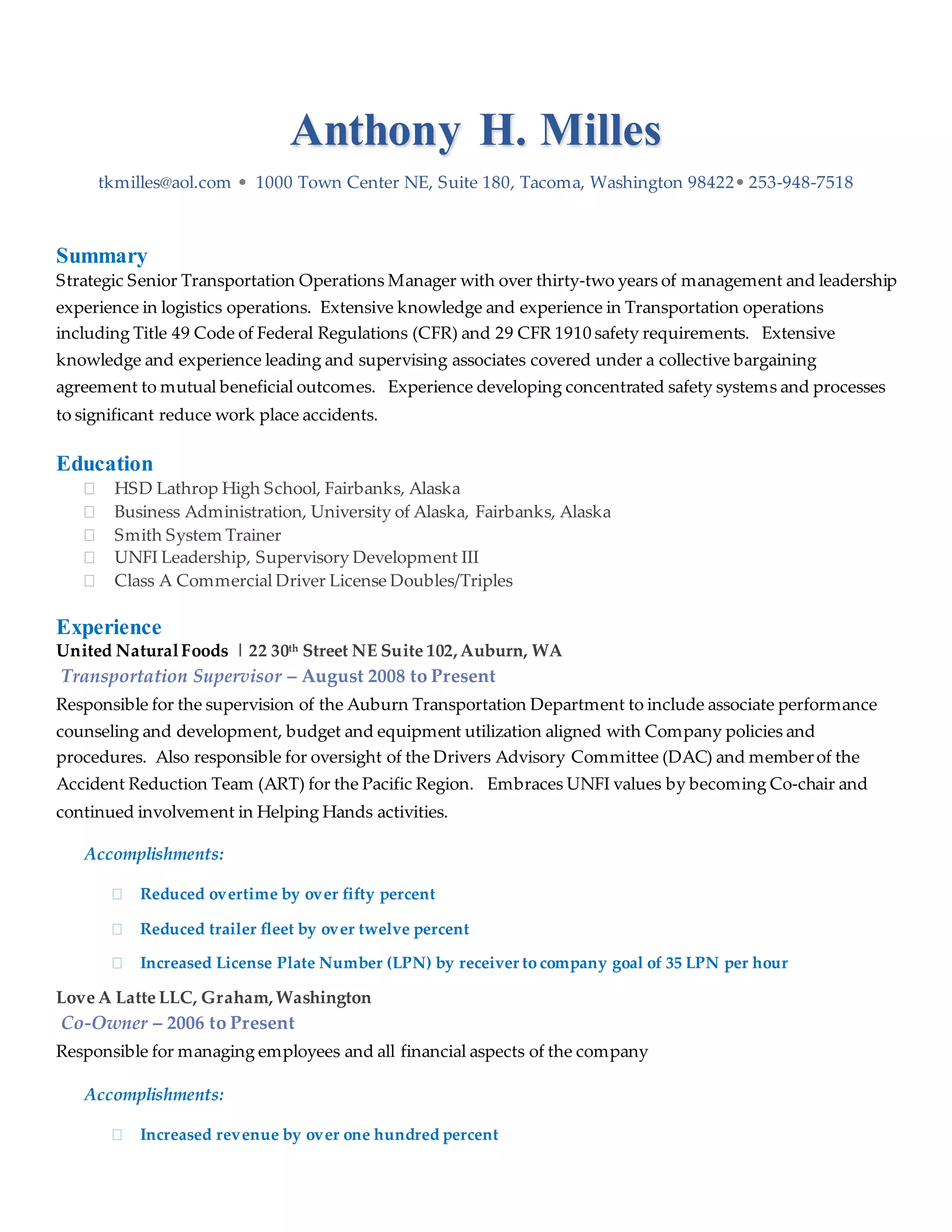 Resume Milles | DOCX