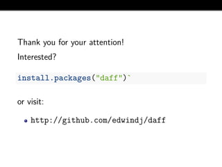 Daff: diff, patch and merge for data.frame | PDF