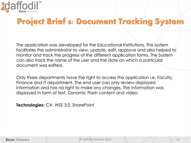 Daffodil Software-Sharepoint Capability Document | PDF