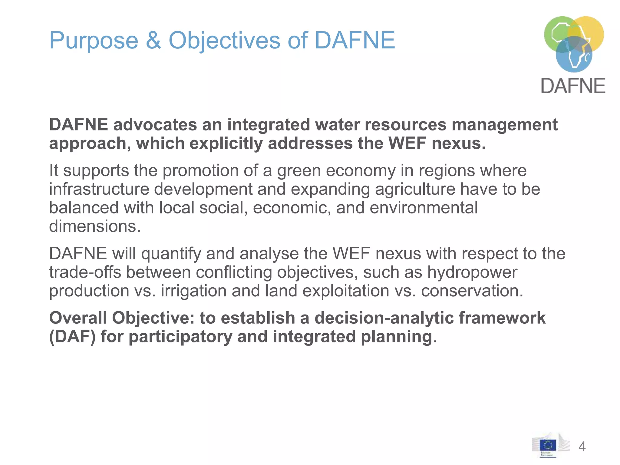 DAFNE project presentation: Supporting decision making for sustainable resource management in ...