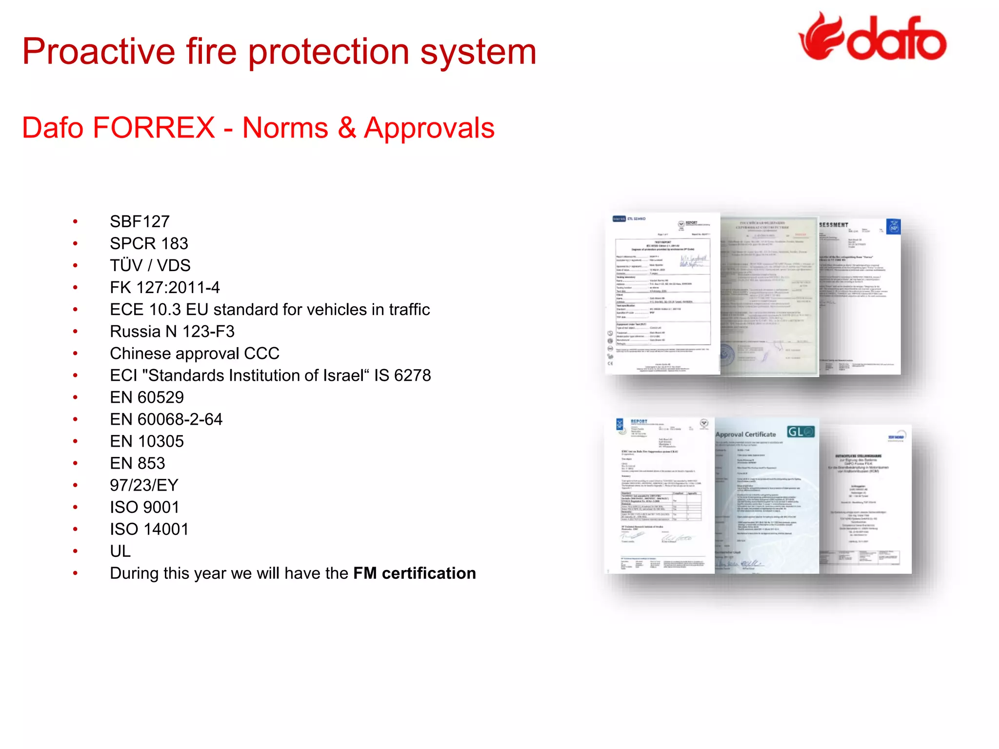 Dafo FORREX - Conveyor Belt Proactive Fire Protection System | PDF