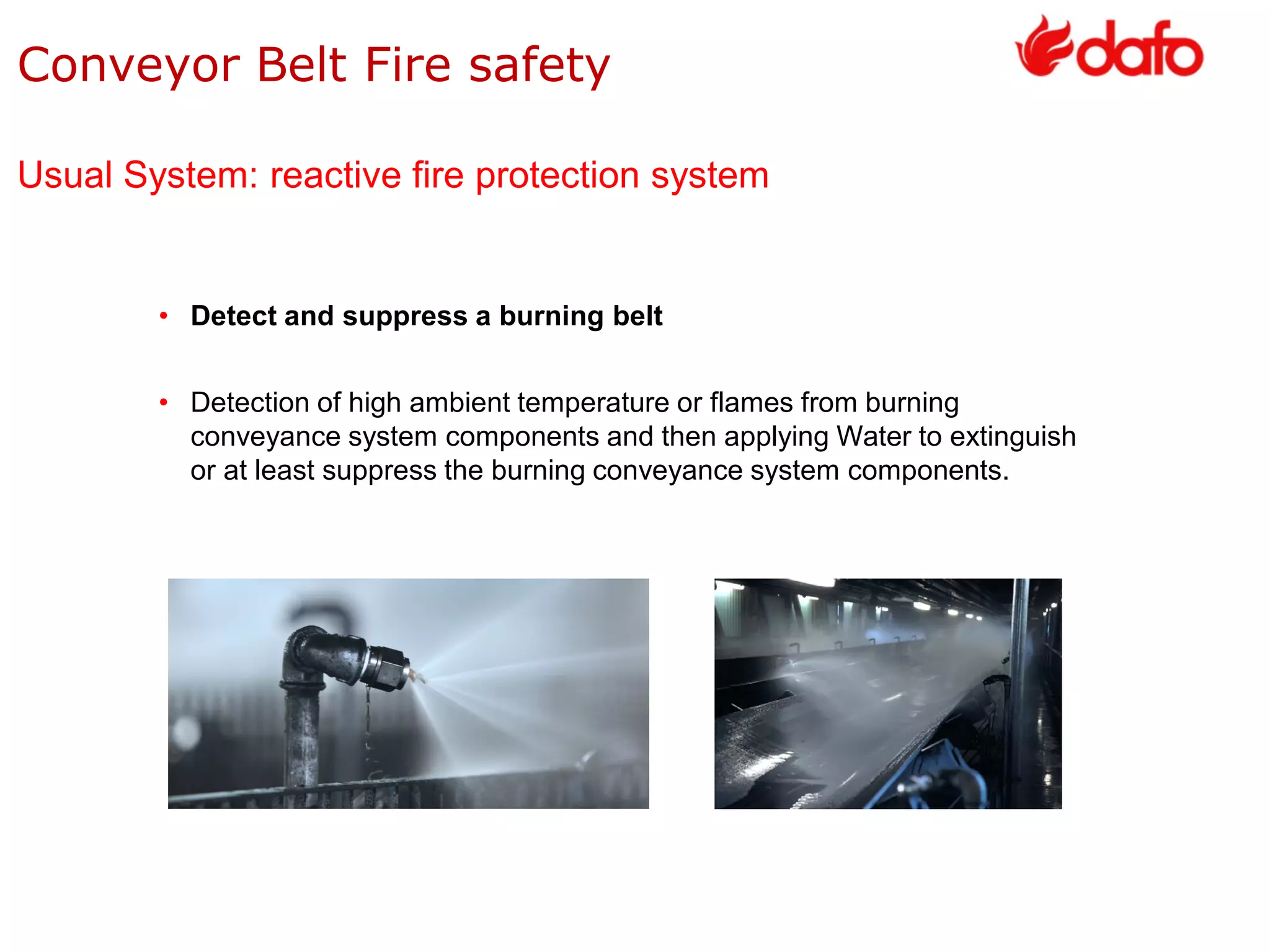 Dafo FORREX - Conveyor Belt Proactive Fire Protection System | PDF