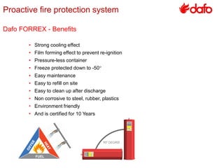 Dafo FORREX - Conveyor Belt Proactive Fire Protection System | PDF