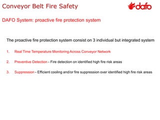 Dafo FORREX - Conveyor Belt Proactive Fire Protection System | PDF