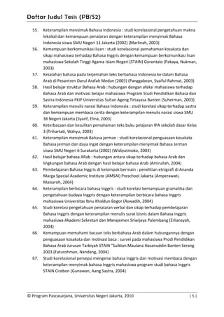 Daftar judul-tesis-pb-s2 | PDF