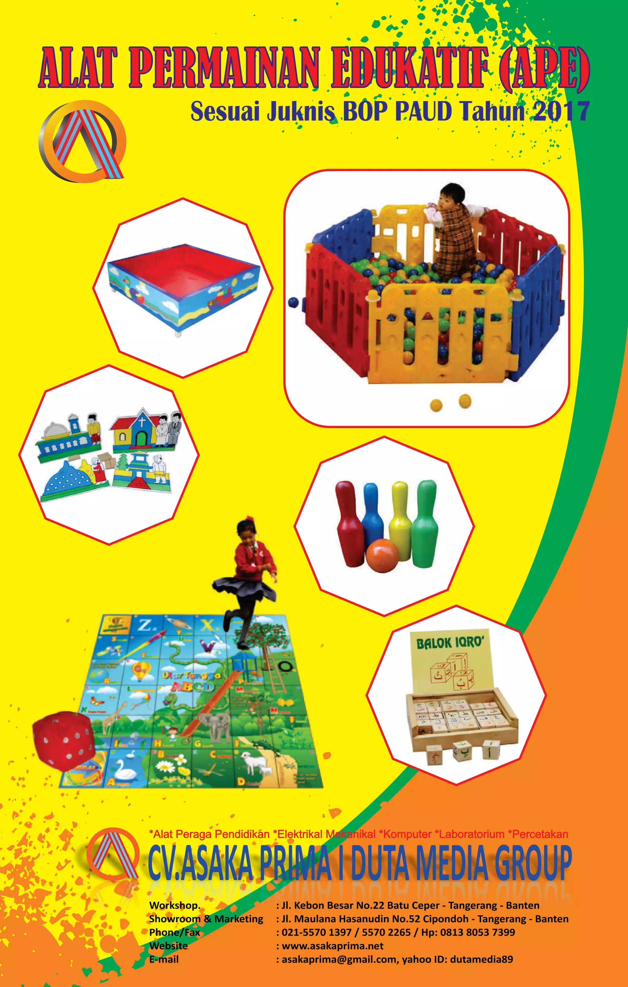 Daftar ape 2017 (lengkap) mainan edukasi paud tk bop 2017 | PDF