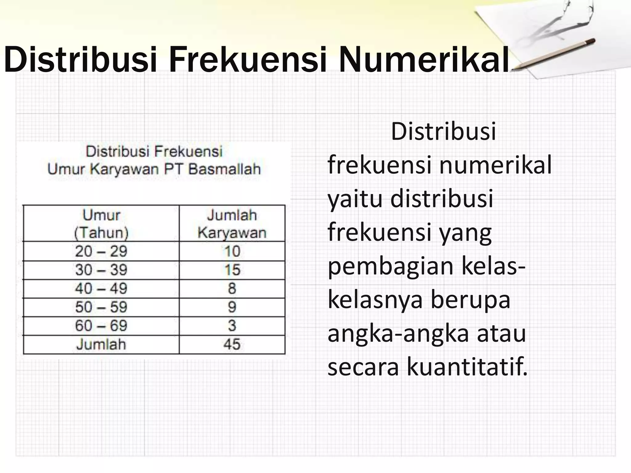 Distribusi frekuensi | PPTX
