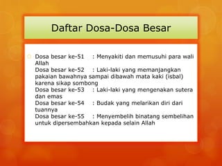 Daftar dosa dosa besar | PDF