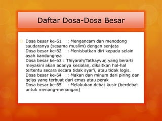 Daftar dosa dosa besar | PDF