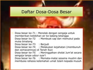 Daftar dosa dosa besar | PDF