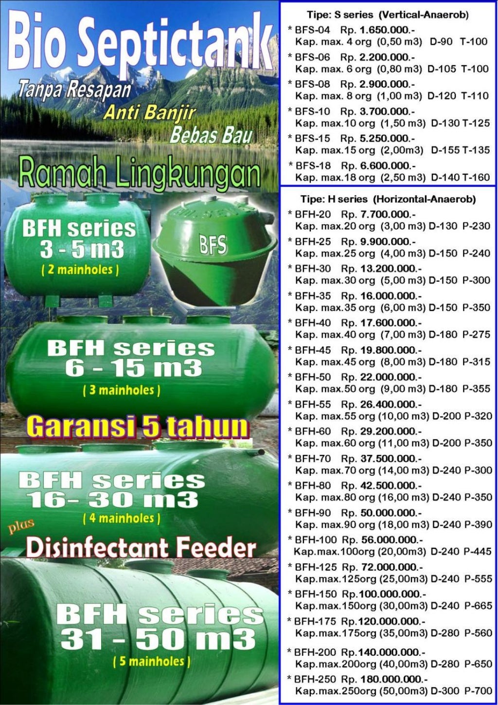 Harga bio ipal septic tank bioseven limbah domestik