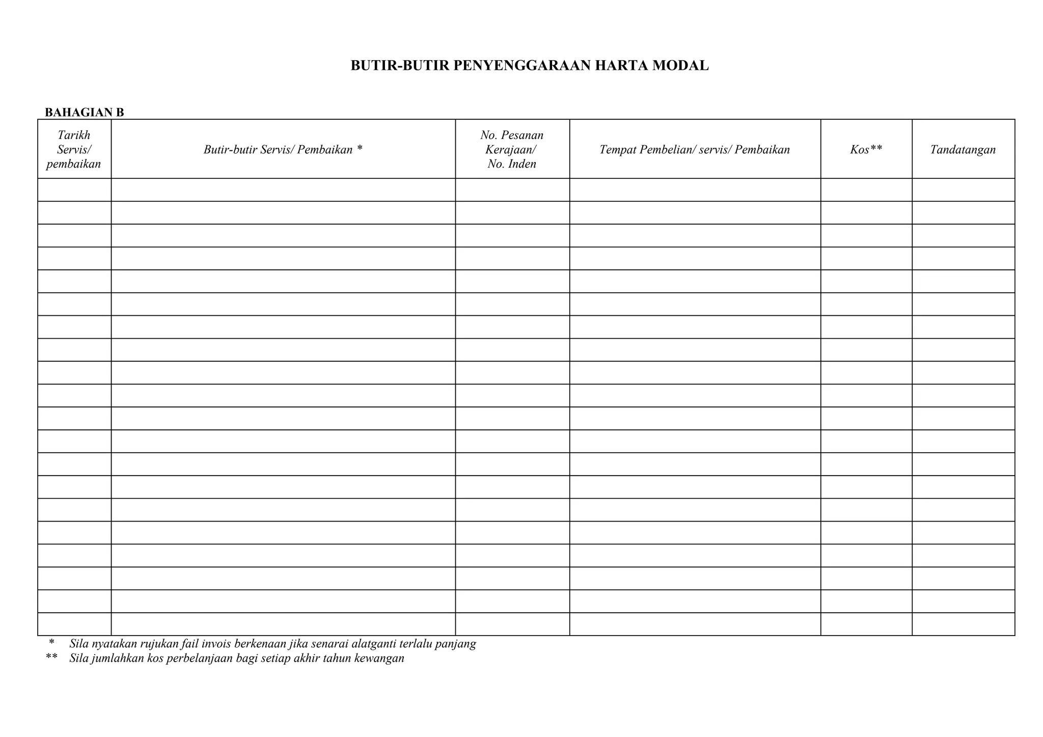 Daftar Harta Modal Pg2 | DOC