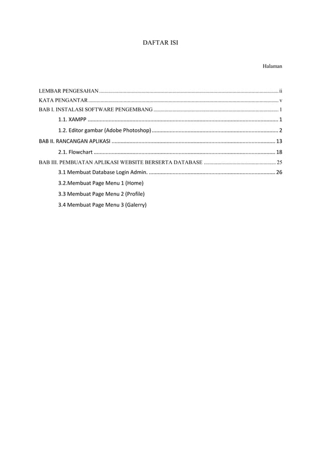 Daftar isi | DOCX