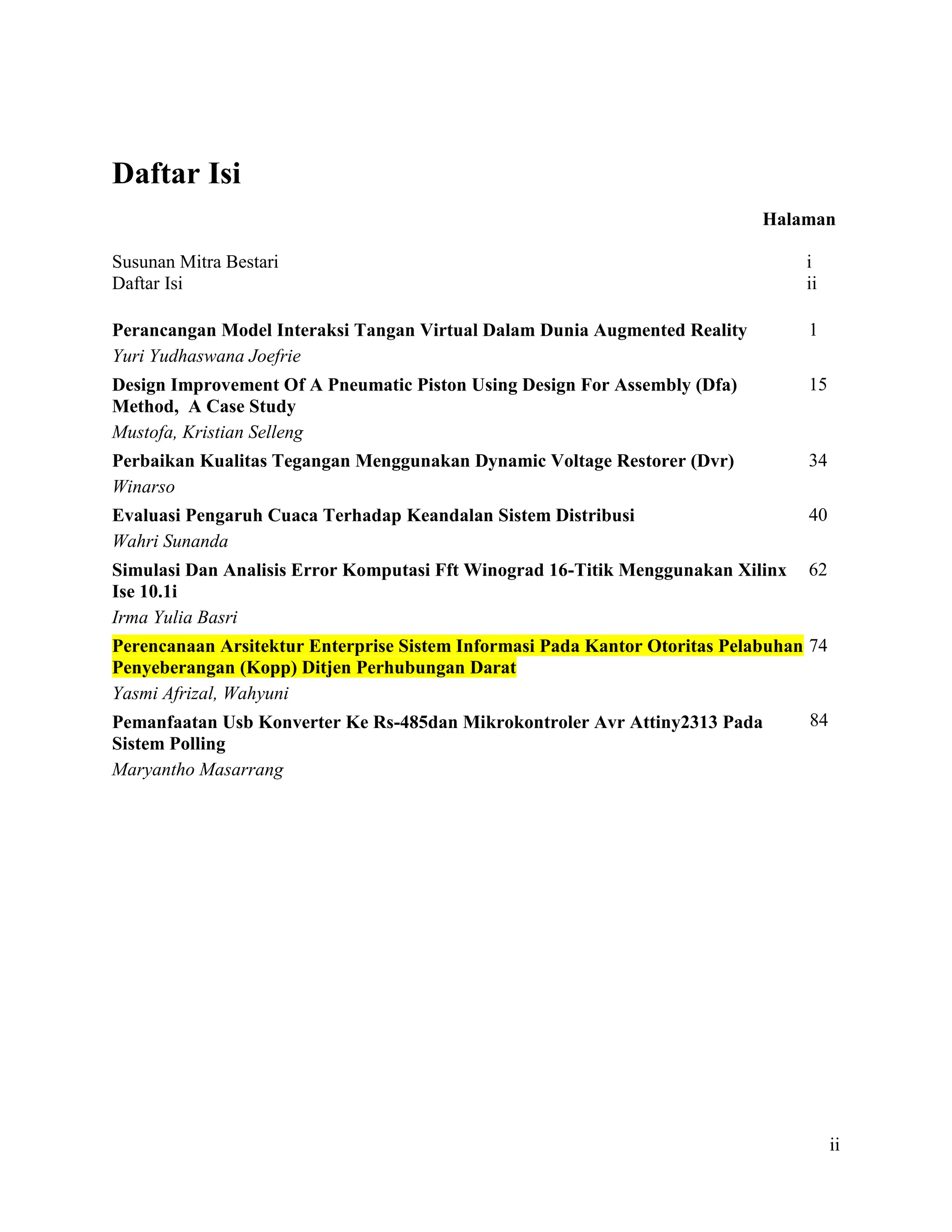 Daftar isi | PDF