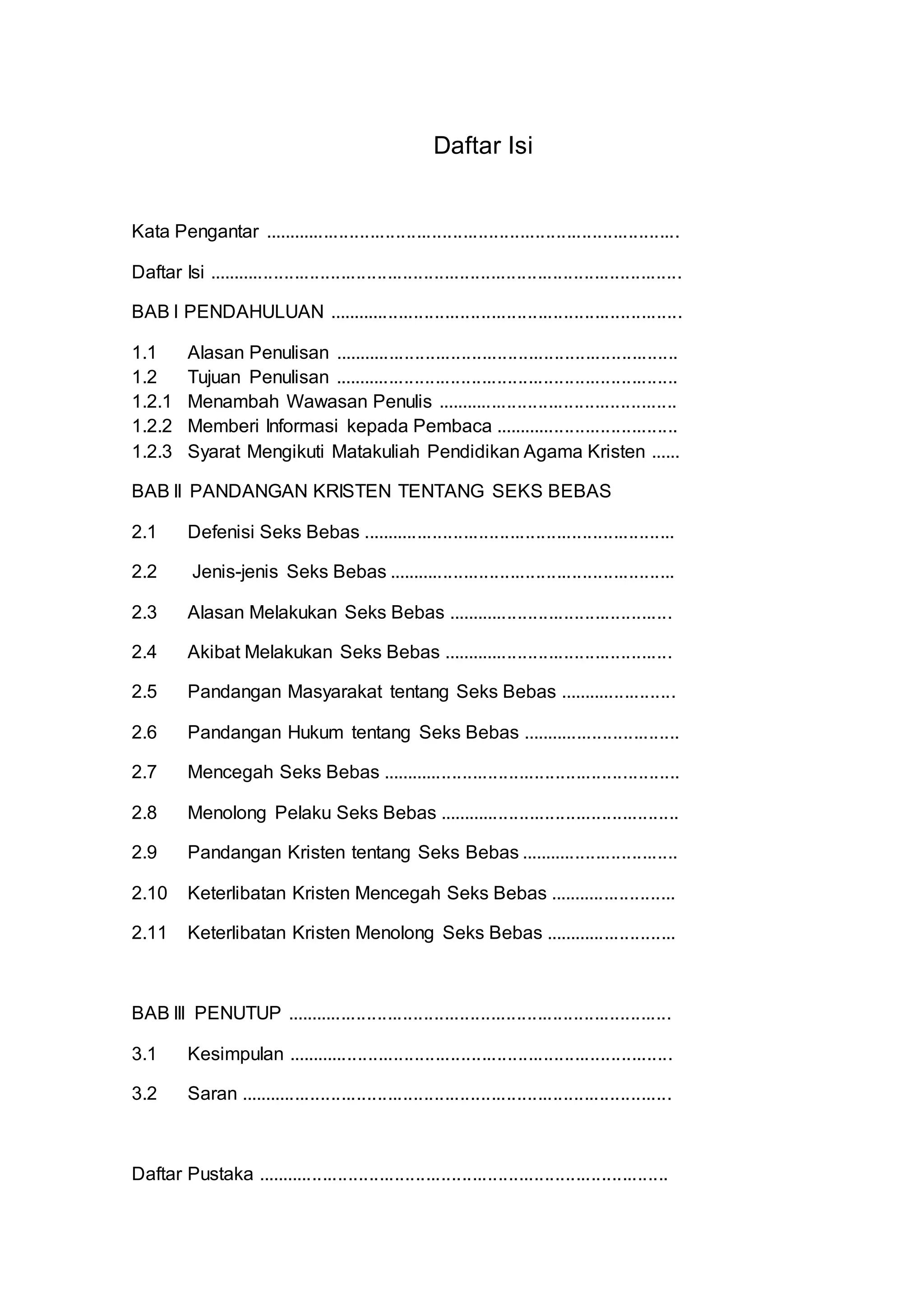 Daftar isi | DOCX
