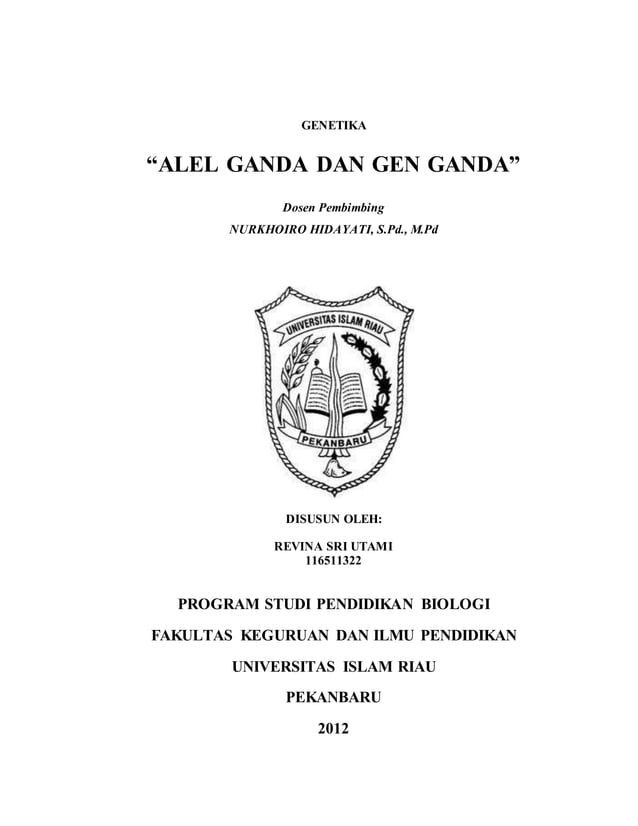 ALEL GANDA DAN GEN GANDA | DOCX