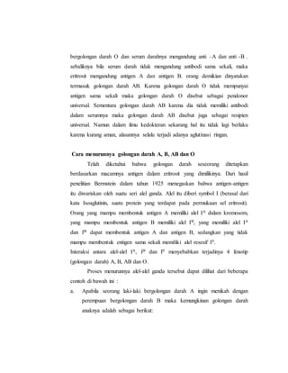 ALEL GANDA DAN GEN GANDA | DOCX