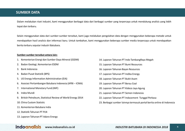 Laporan Industri Batubara di Indonesia 2018 | PDF