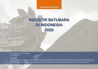 Laporan Industri Batubara Indonesia 2020 | PPTX