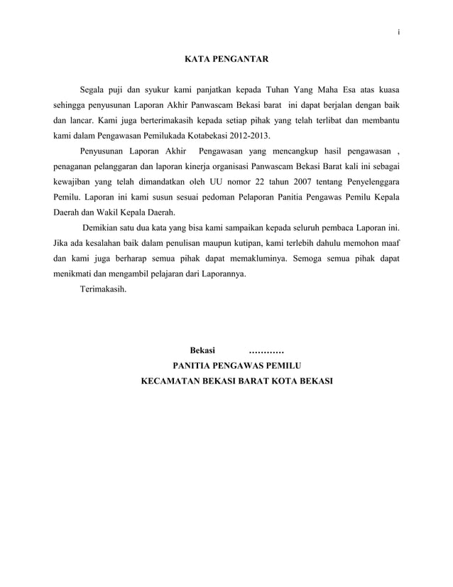 Contoh Kata Pengantar Dan Daftar Isi Proposal Download Contoh Lengkap - Riset