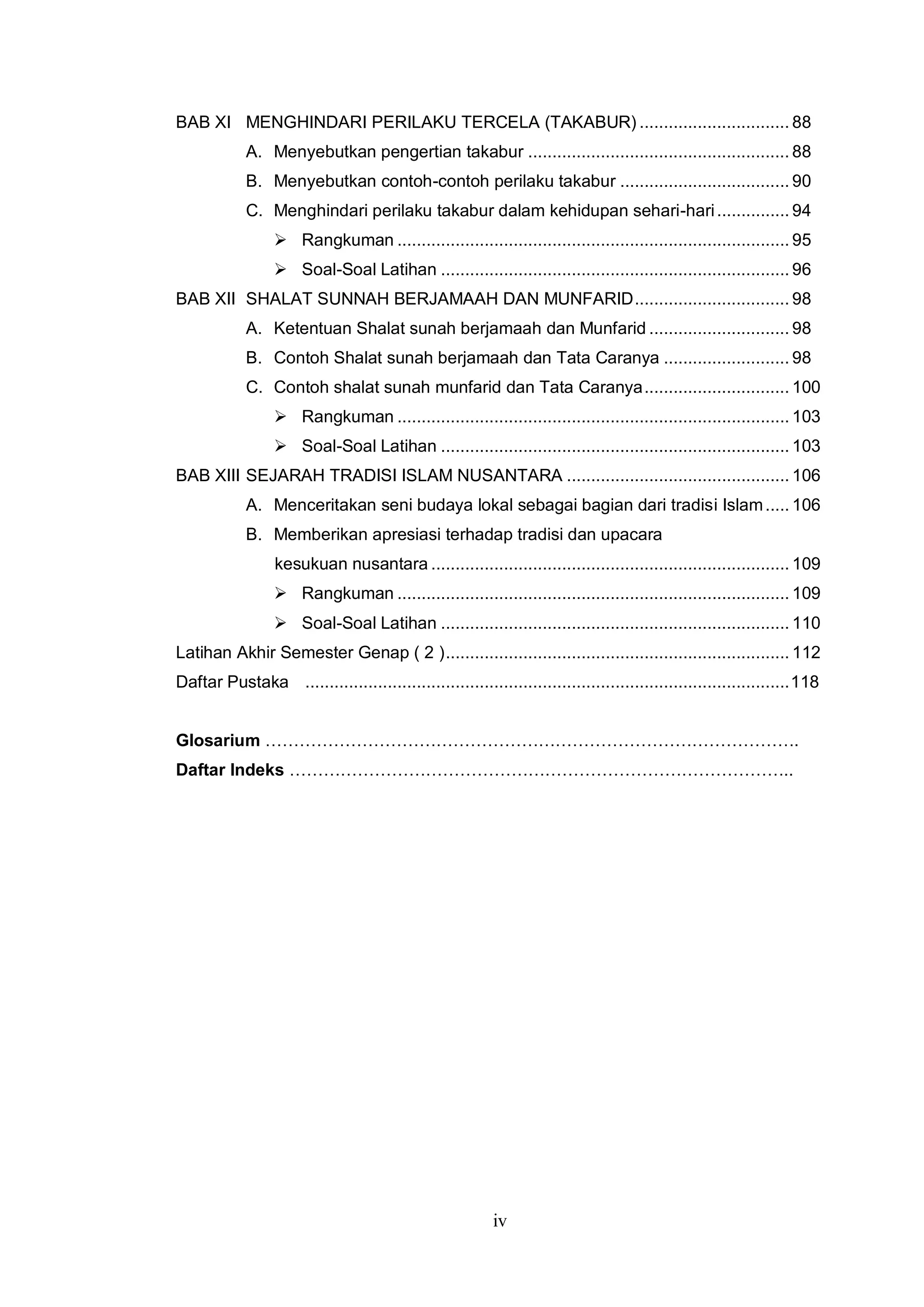 Daftar Isi Buku PAI SMP Kelas IX | PDF