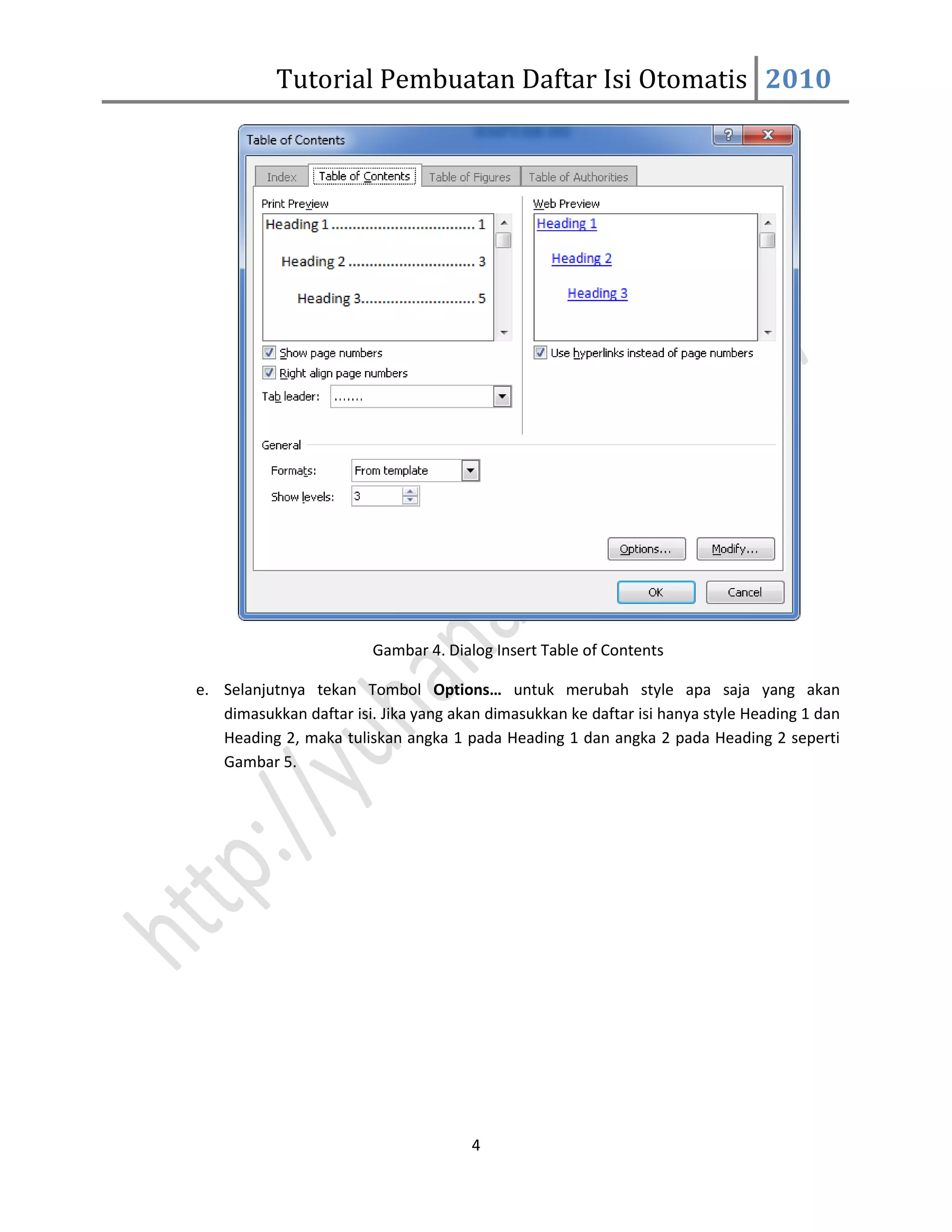 Daftar isi otomatis | PDF