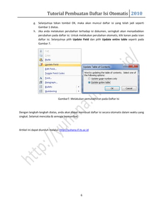 Daftar isi otomatis | PDF