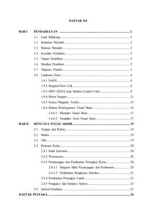 Daftar isi proposal | PDF