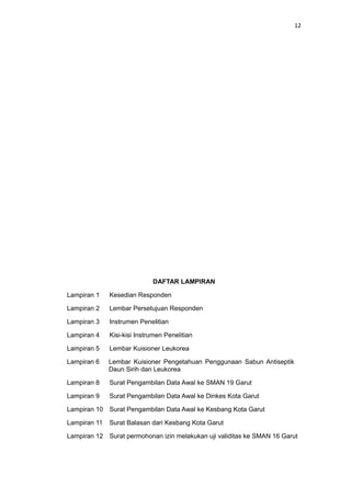 Daftar isi skripsi | RTF