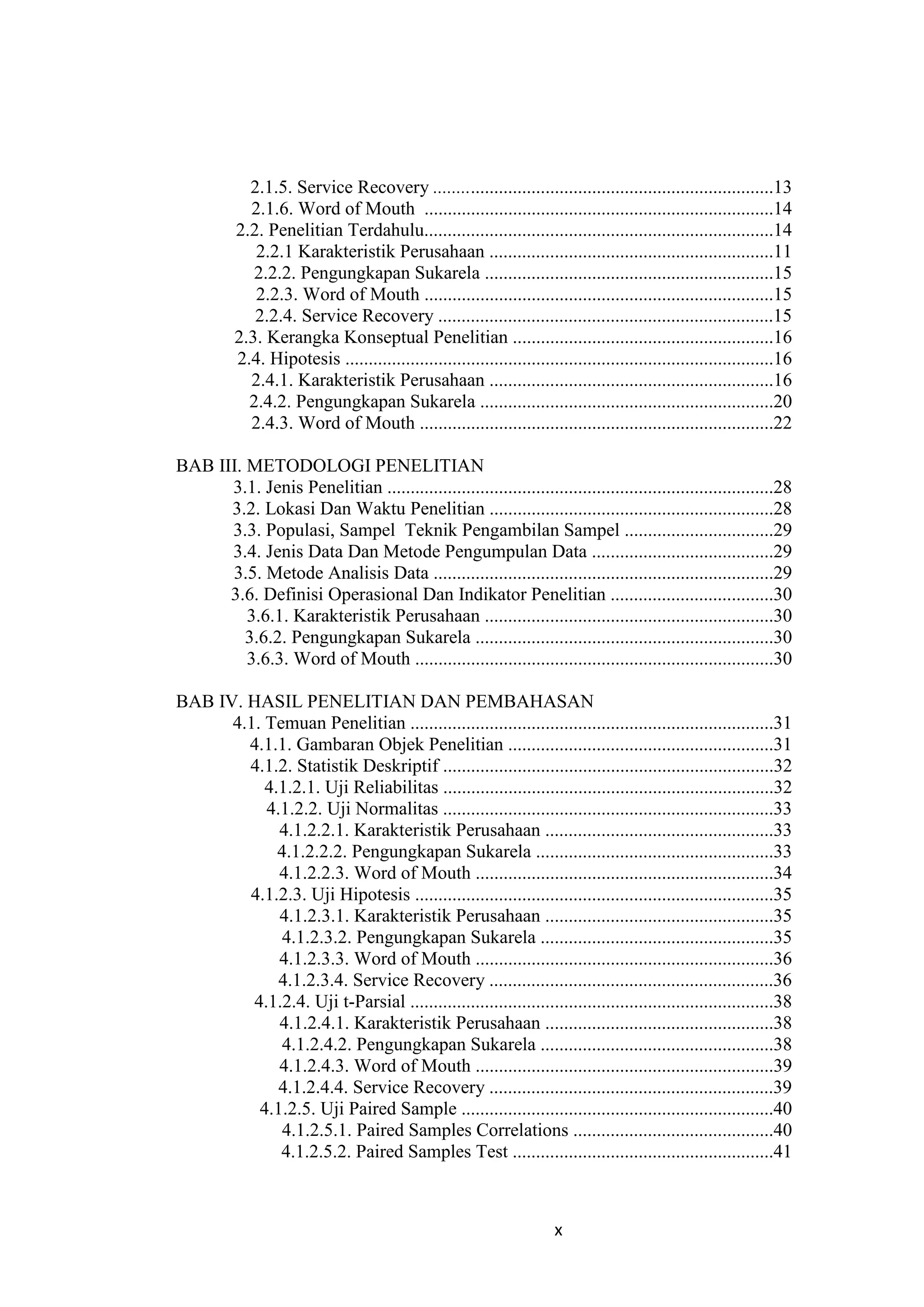 Daftar isi skripsi pagaralam | PDF