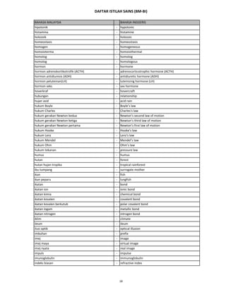 Daftar istilahsainsbm bi | PDF