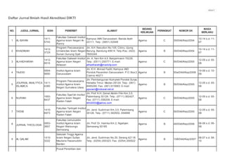 Daftar jurnal indonesia | PDF