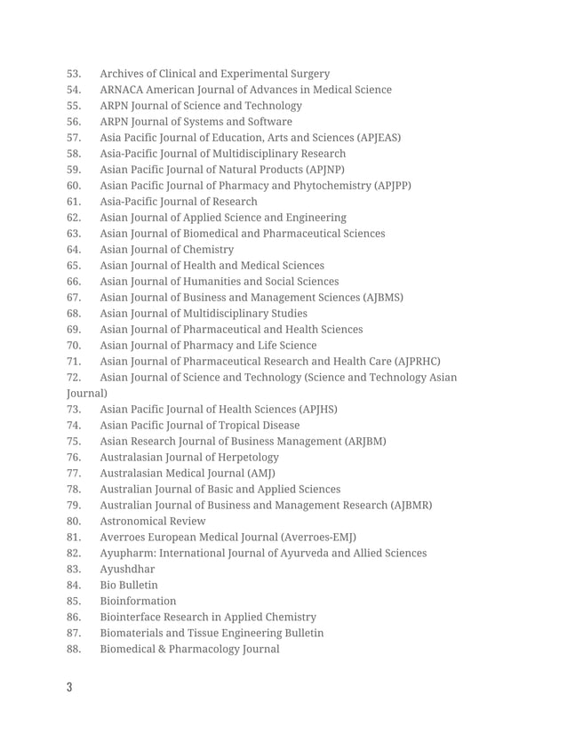 Daftar jurnal predator | PDF | Publishing Industry | Industries