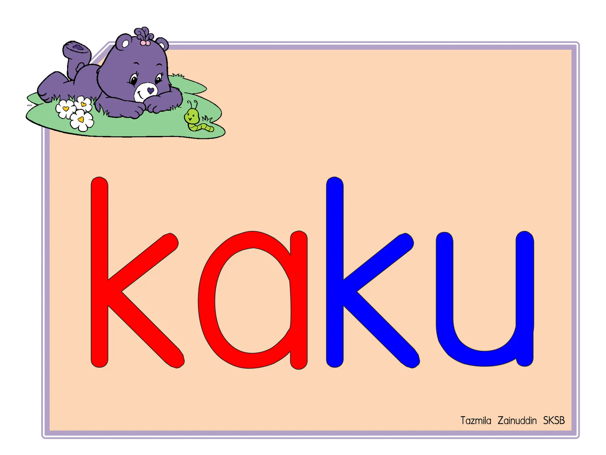 daftar kata tahun 1 kvkv bahasa melayu tahun 1 | PPT