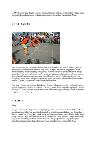 Daftar kebudayaan di kabupaten muna | DOCX