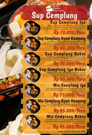 menu makanan selera nusantara dan indonesia | PDF