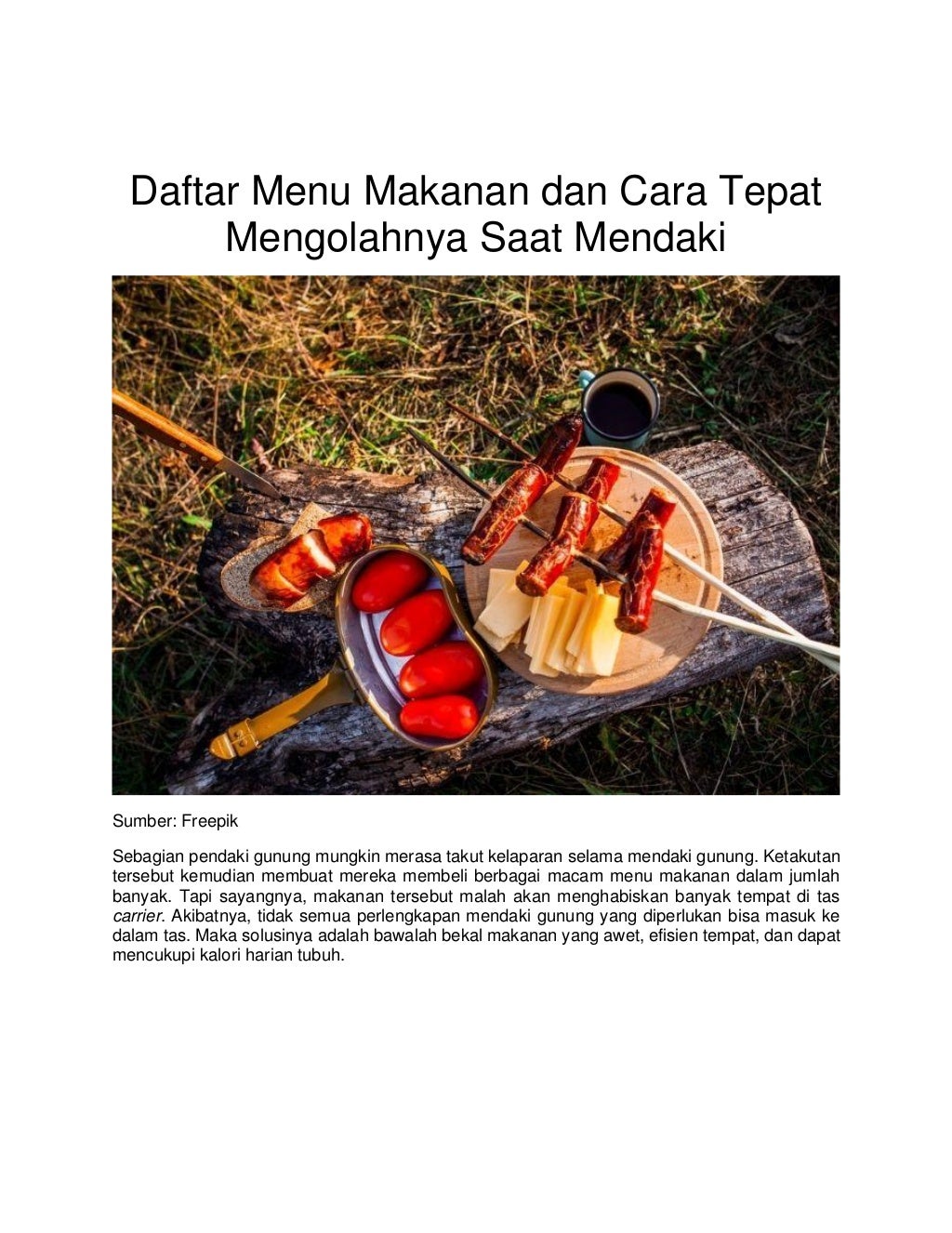 Daftar Menu Makanan dan Cara Tepat Mengolahnya Saat Mendaki.pdf