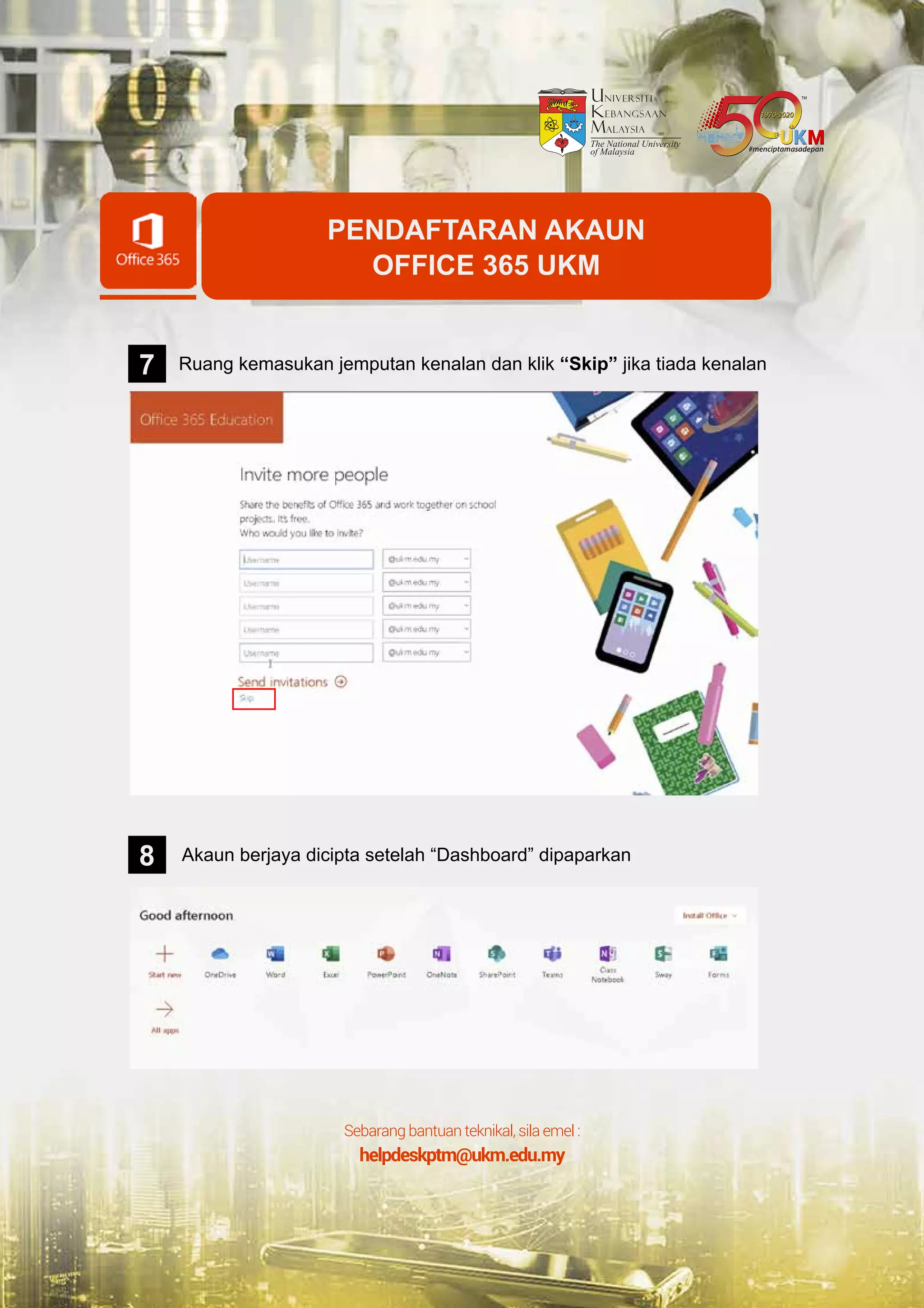 Panduan Pendaftaran MS Office 365 | PDF