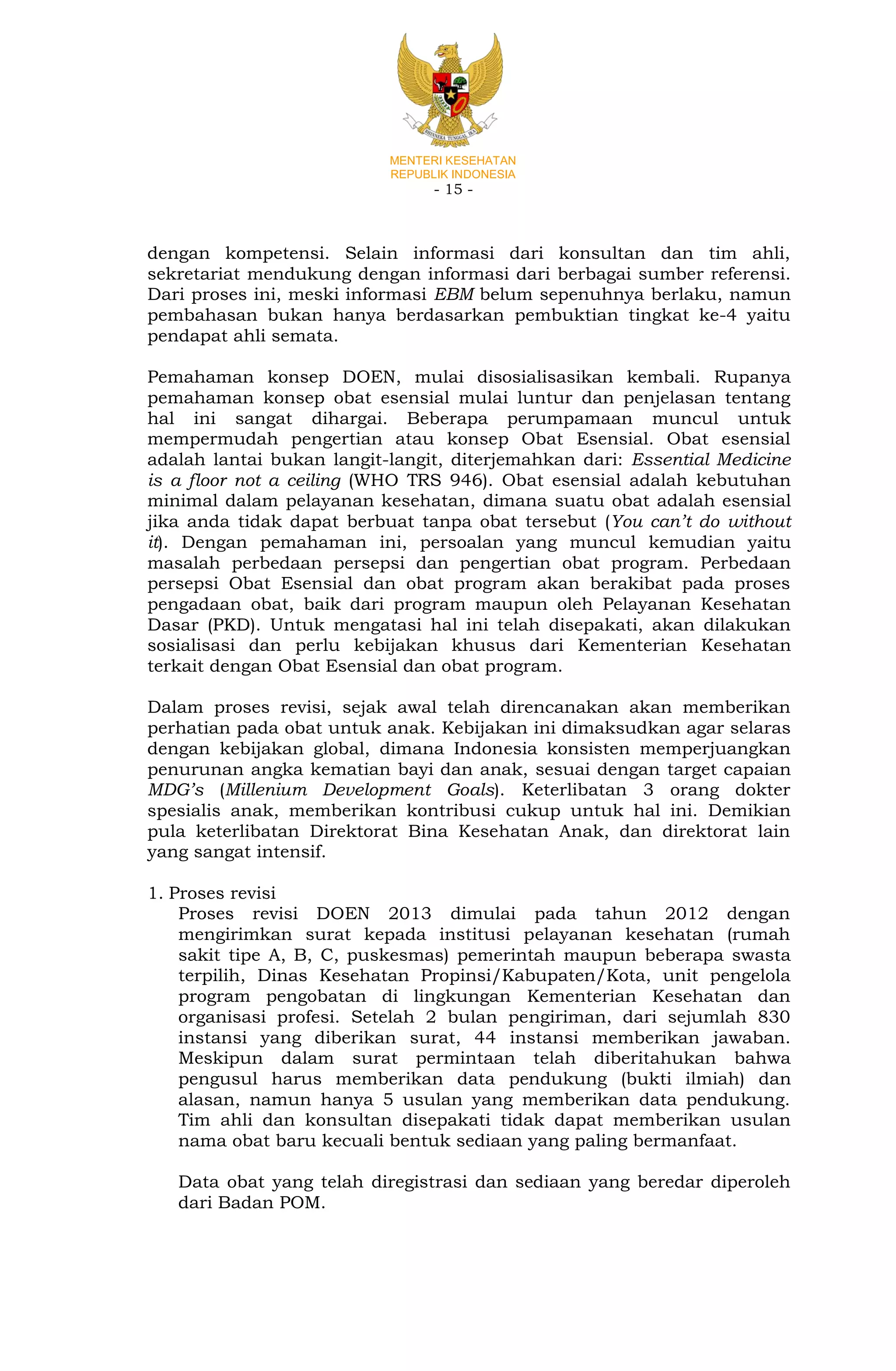 Daftar obat esensial nasional 2013 | PDF