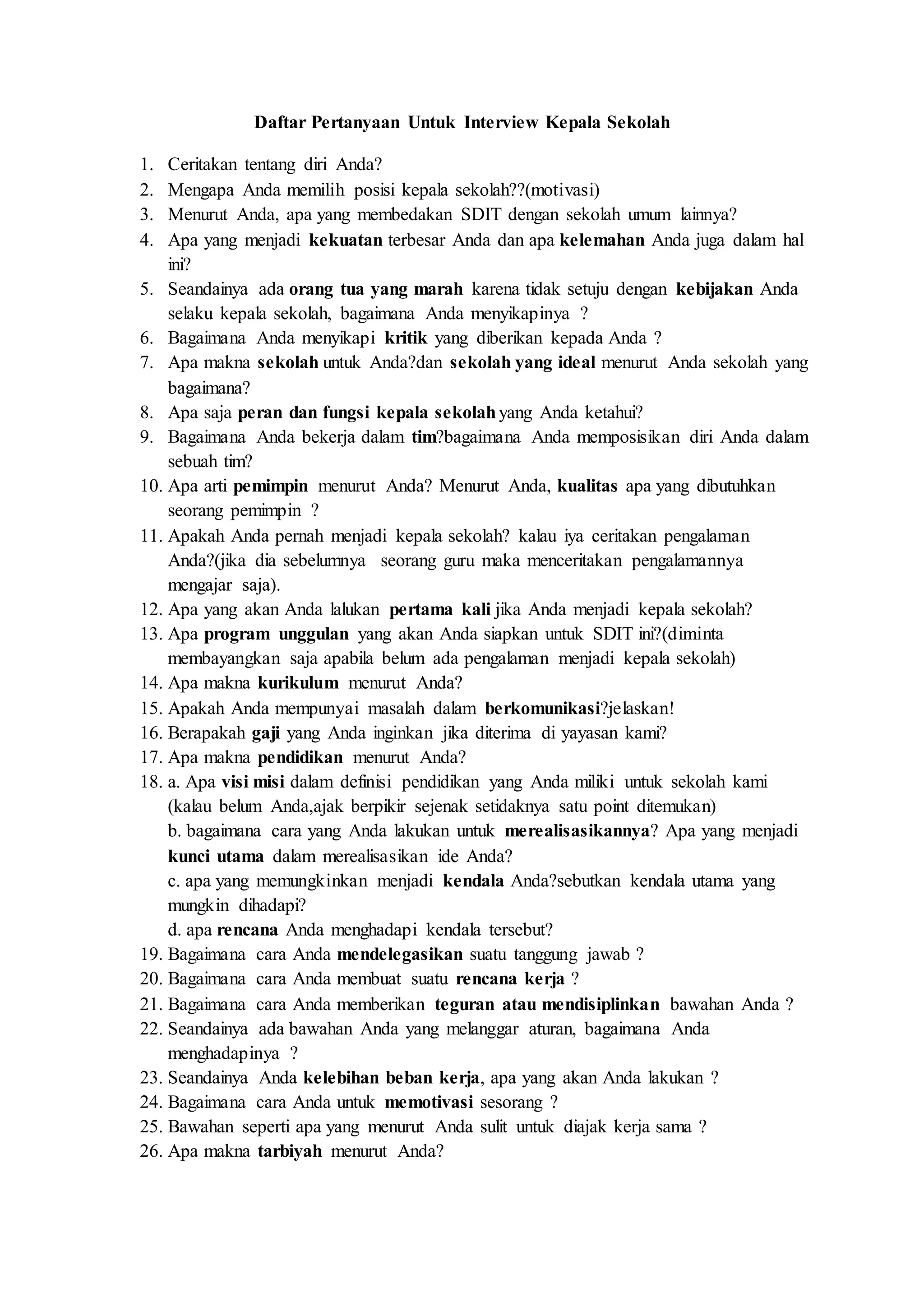 Daftar pertanyaan untuk_interview_guru | DOCX