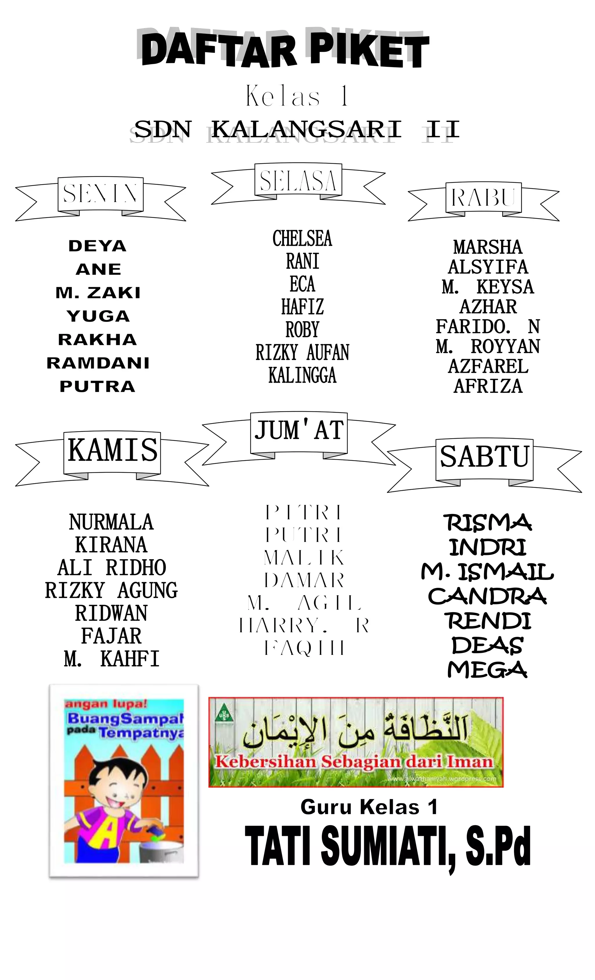Daftar piket | PDF
